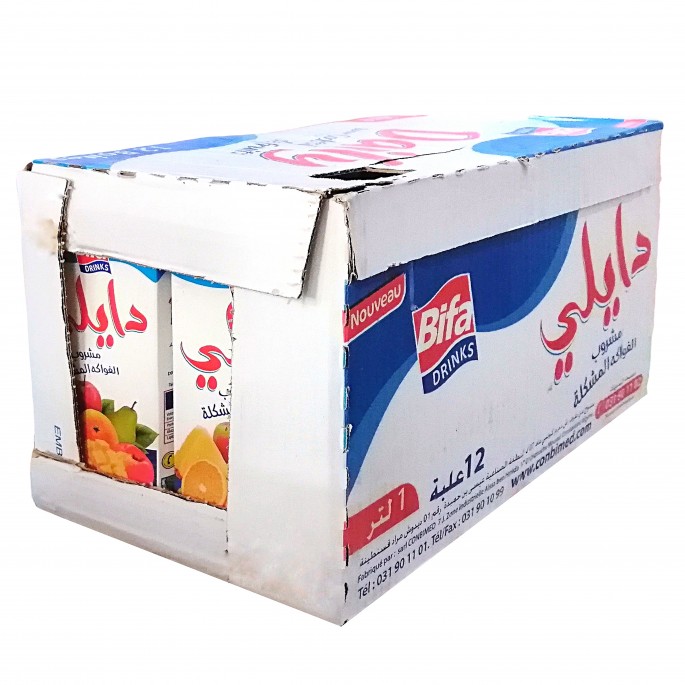 Pack 12 × 1L Zumos Cocktail de frutas Daily كرطون عصير الفواكه دايلي